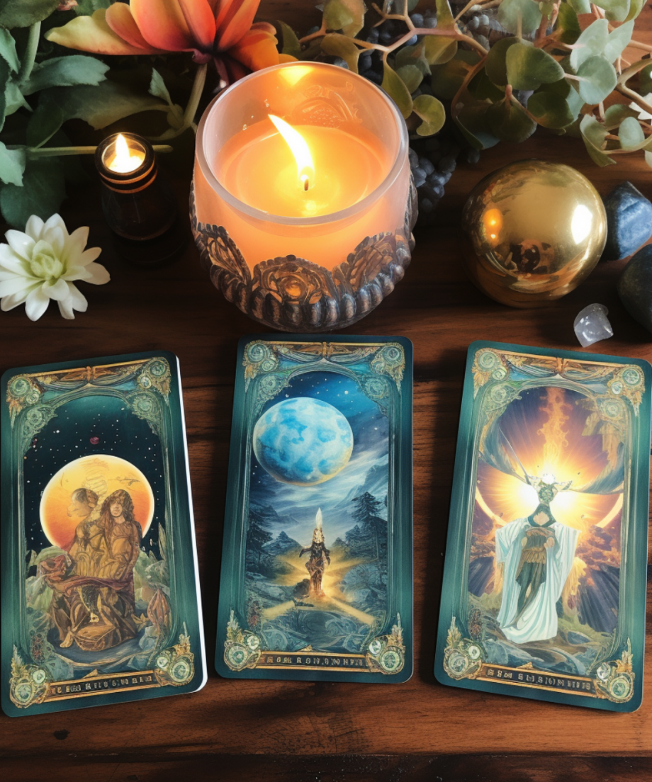 Cross of Truth Tarot Spread With 3 Oracle Cards – $149.99